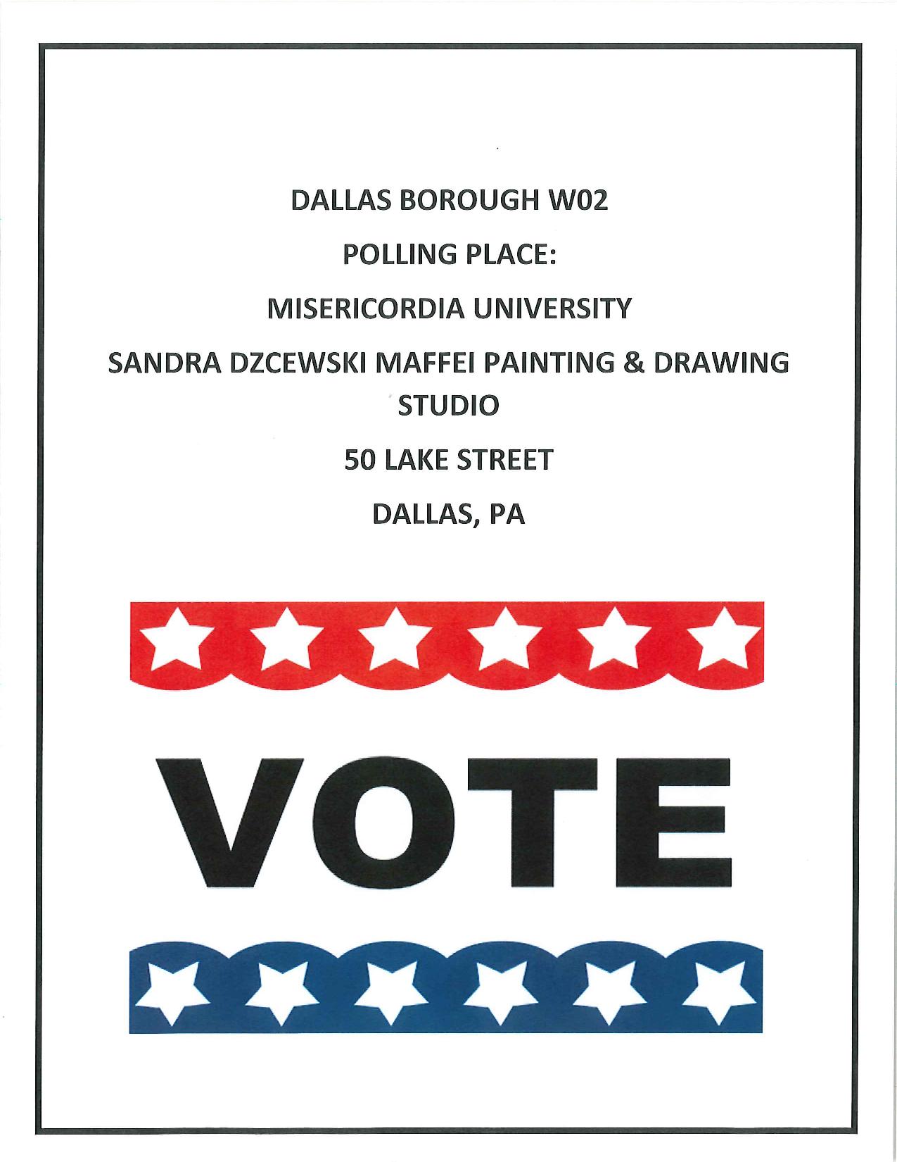 ELECTION 2020 – NOVEMBER 3RD – Dallas Borough